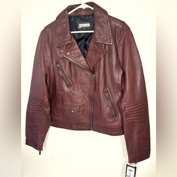 Black Rivet | Jackets & Coats | Black Rivet Womens Leather Jacket Dark ...